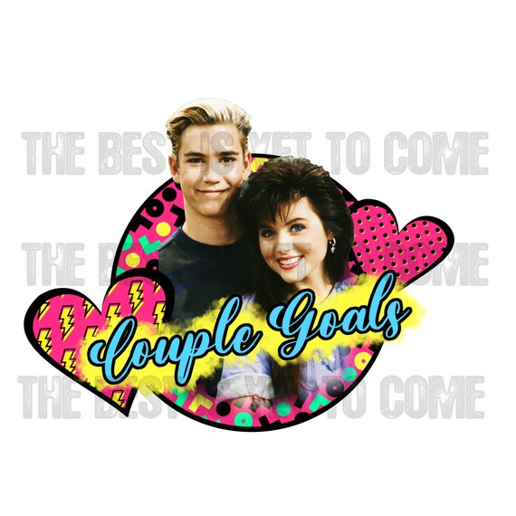 Couple Goals Zack & Kelly Saved by the Bell Digital Download - Etsy