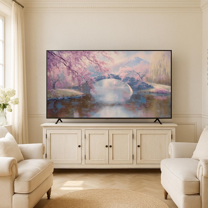 Samsung Frame TV Art | Cherry Blossoms and Mt Fuji | Japanese Spring ...
