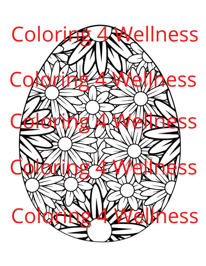40 Page Easter Egg Mandalas Printable Digital Coloring Book | PDF ...
