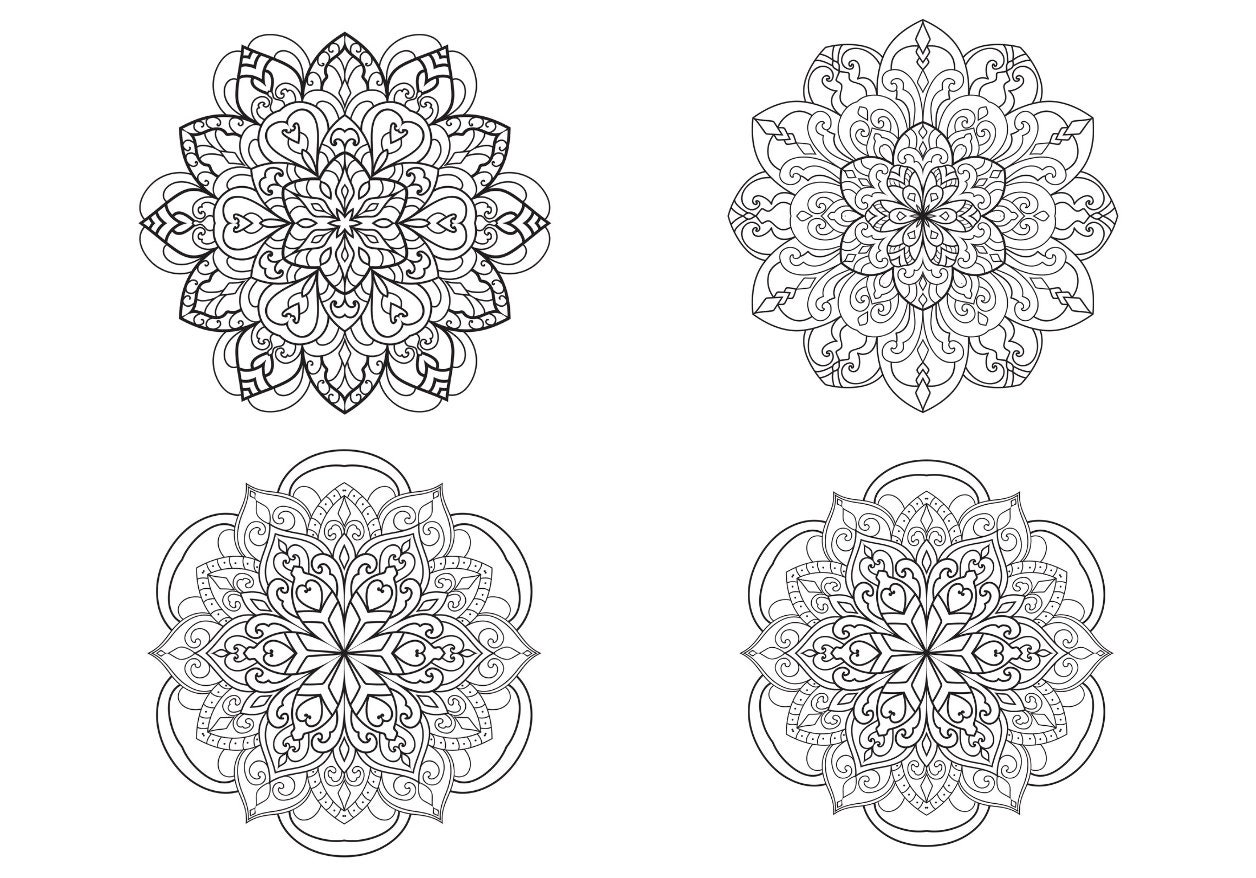 40 Page Magical Mandalas Printable Digital Coloring Book - PDF - Etsy