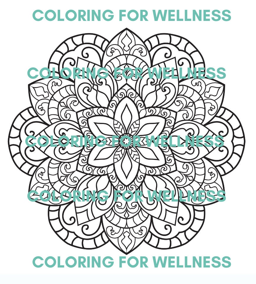 40 Page Magical Mandalas Printable Digital Coloring Book - PDF - Etsy