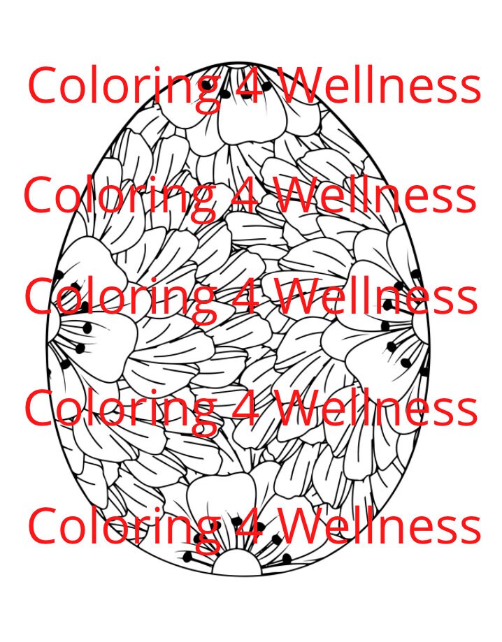 40 Page Easter Egg Mandalas Printable Digital Coloring Book | PDF ...
