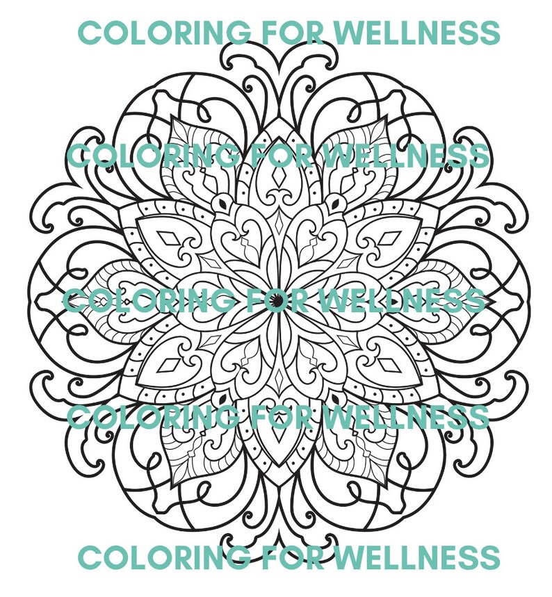 40 Page Magical Mandalas Printable Digital Coloring Book - PDF - Etsy