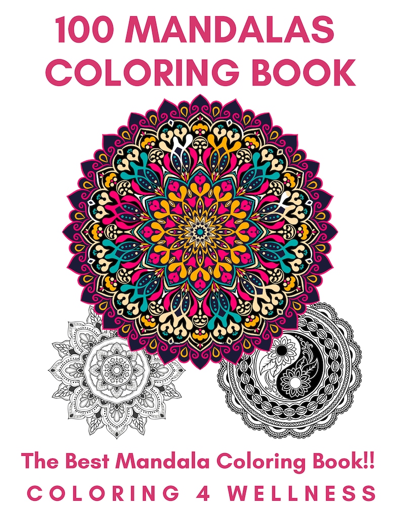 100 Mandalas Printable Digital Coloring Book PDF - the Best Mandalas ...