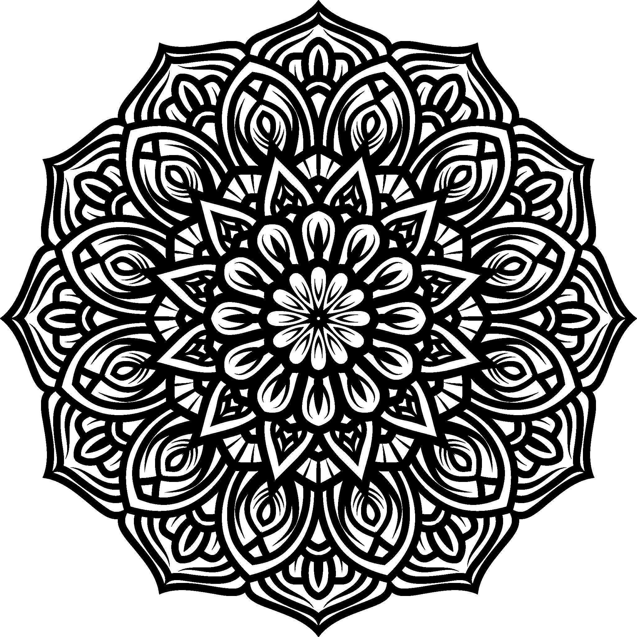 88 Page Mandala Printable Digital Coloring Book - Etsy