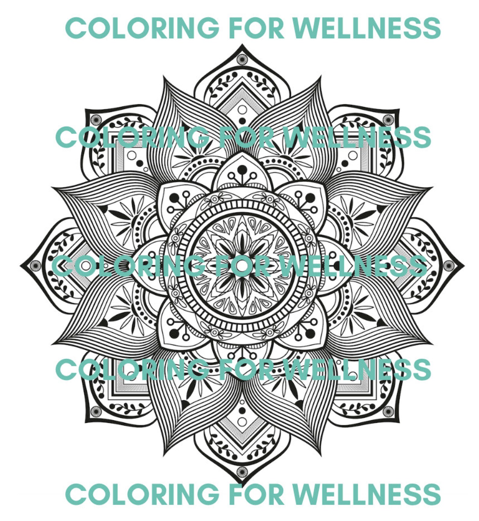 40 Page Magical Mandalas Printable Digital Coloring Book - PDF - Etsy