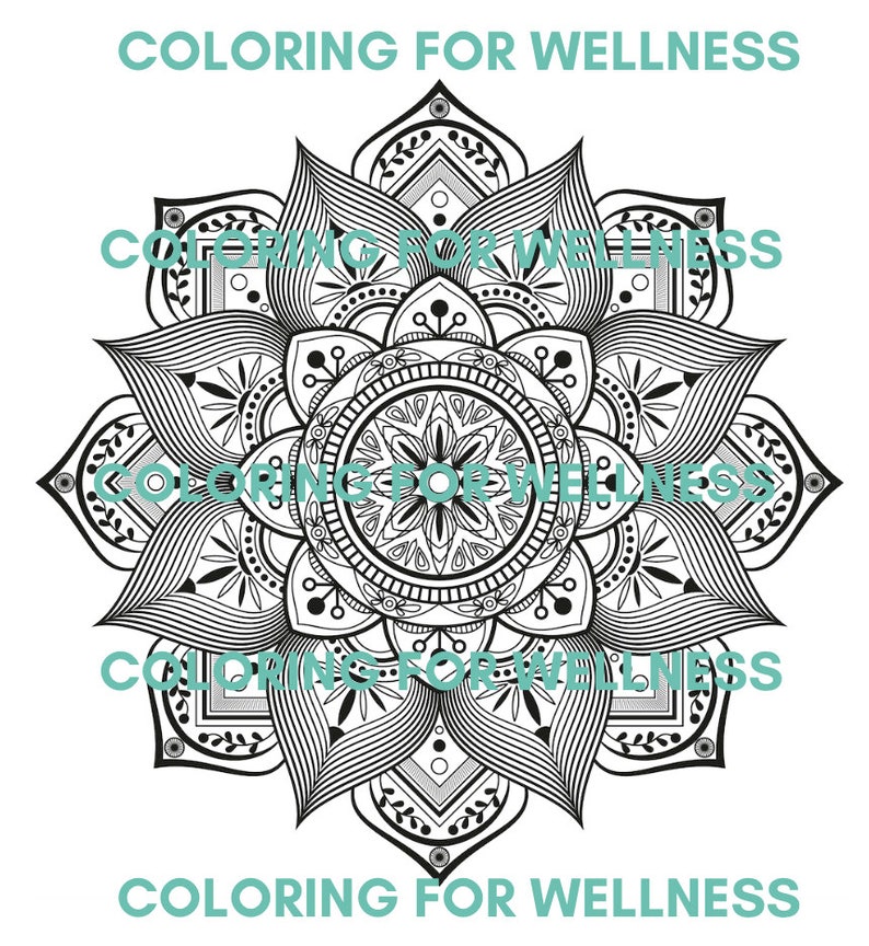 40 Page Magical Mandalas Printable Digital Coloring Book - PDF - Etsy