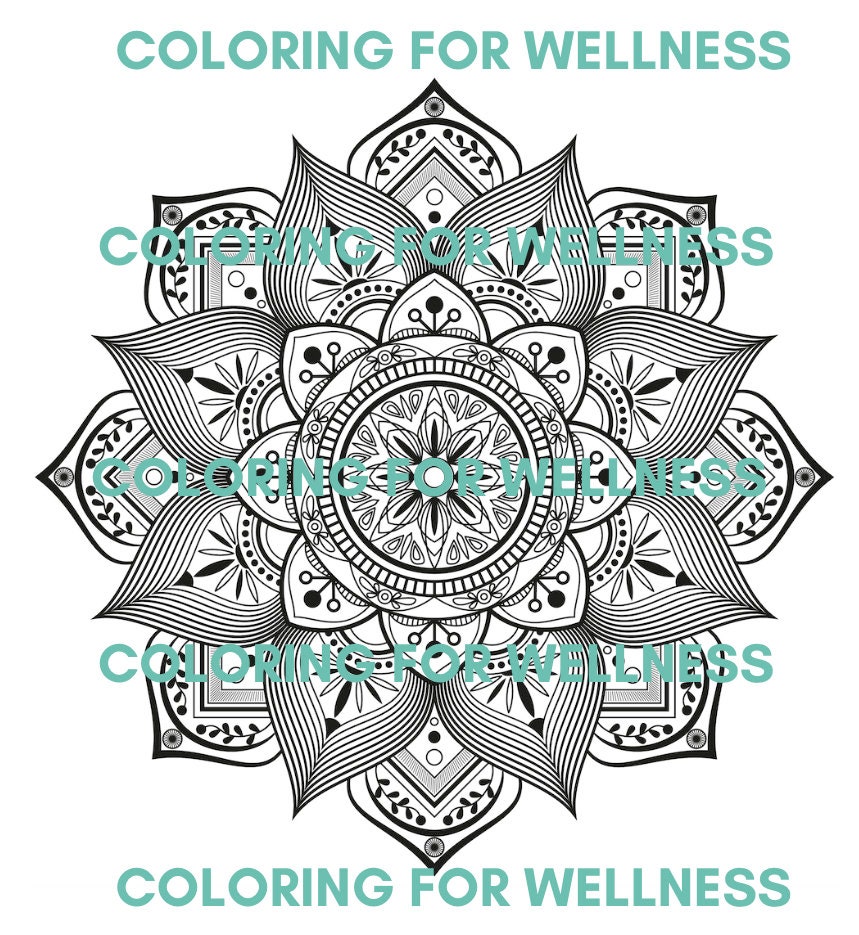 40 Page Magical Mandalas Printable Digital Coloring Book - PDF - Etsy