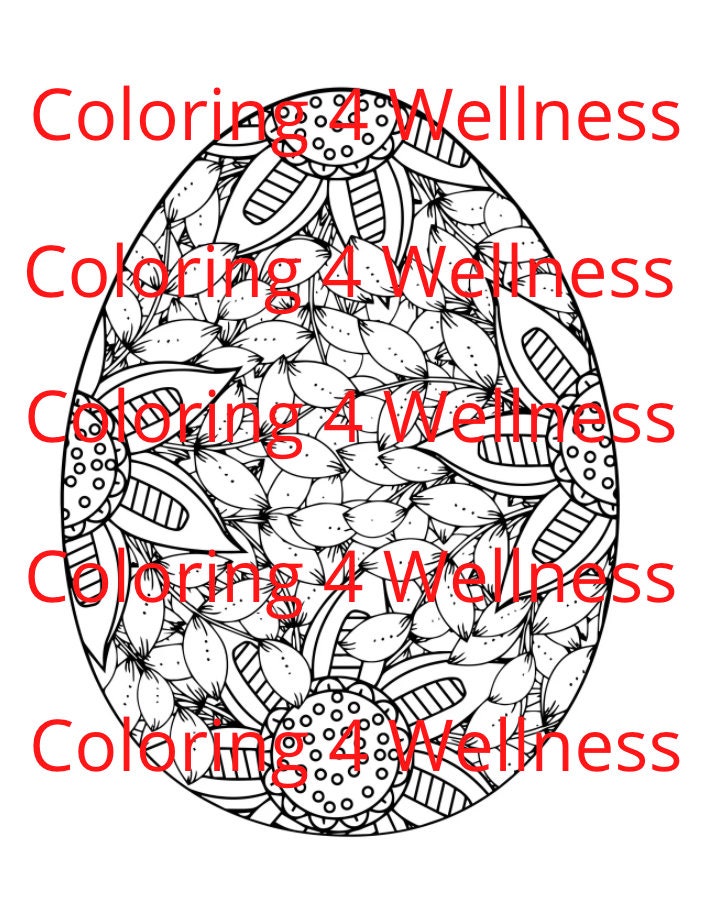 40 Page Easter Egg Mandalas Printable Digital Coloring Book | PDF ...