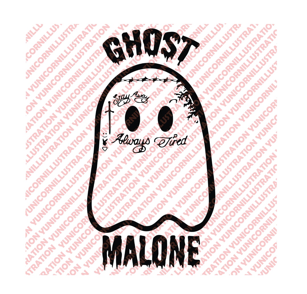 Ghost Malone PNG, SVG, Funny Ghost Instant Download, Sublimation ...