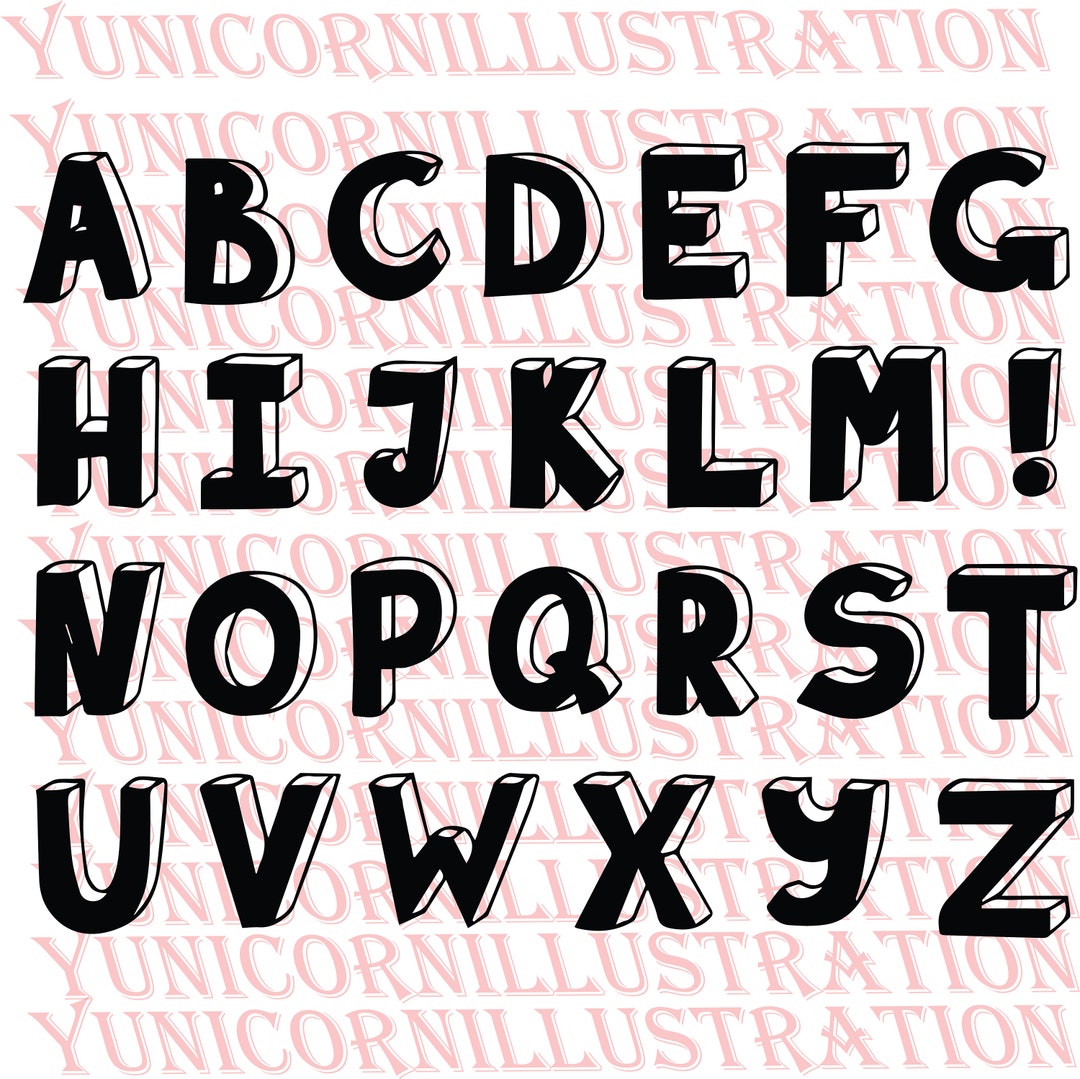 Printable Digital Alphabet Letters, Alphabet Svg, Teacher Gift Idea ...