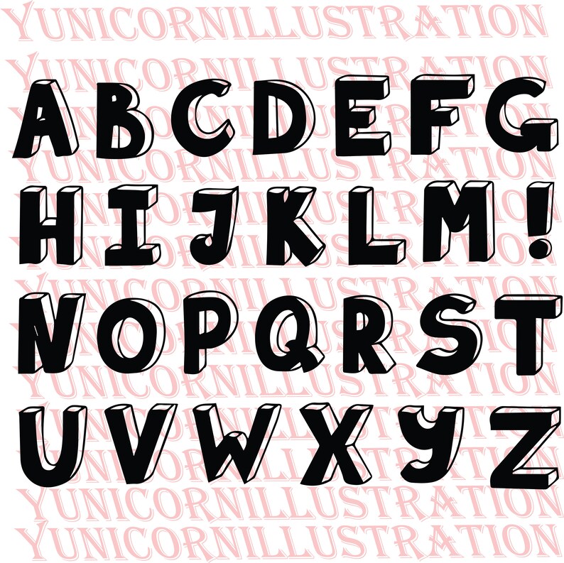 Printable Digital Alphabet Letters, Alphabet Svg, Teacher Gift Idea ...