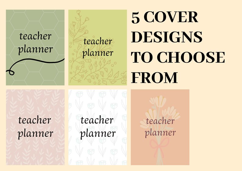 Teacher Planner- PDF Planner Printable- Printable Planner- Undated ...