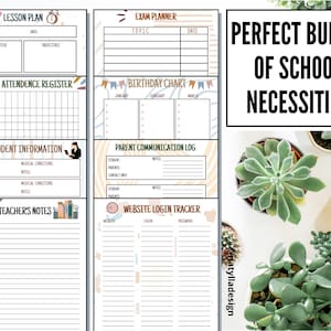 Teacher Planner PDF Planner Printable Printable Planner Undated ...