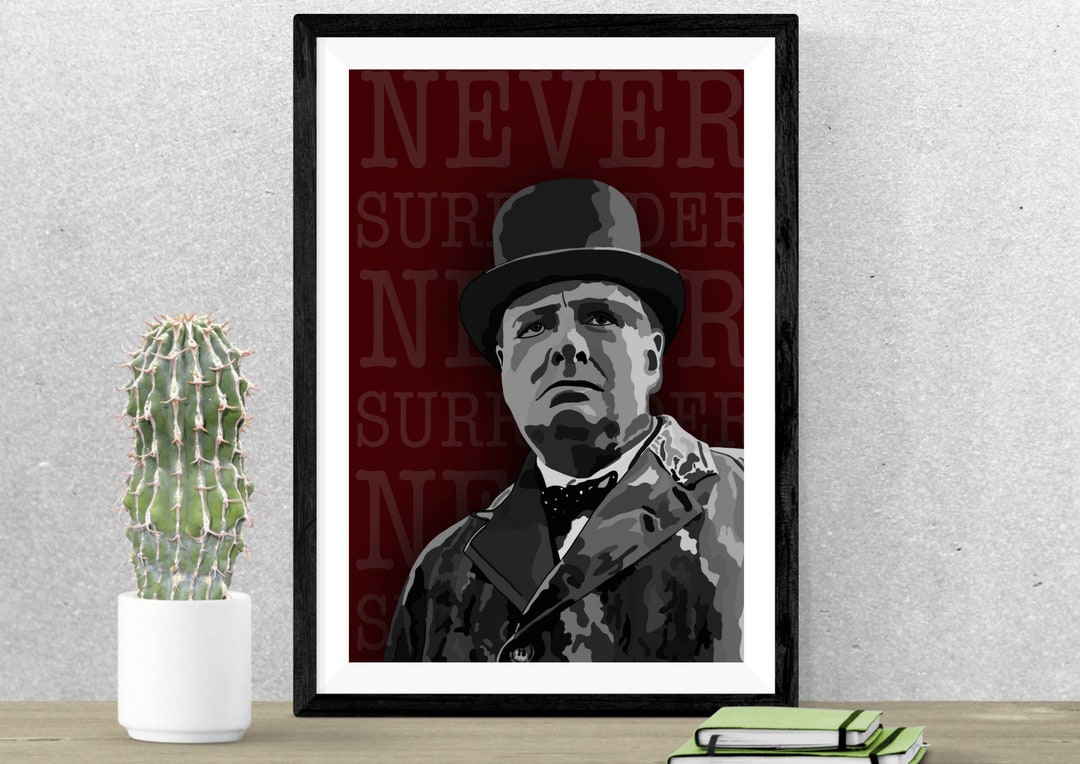 Winston Churchill Wall Art, Printable Winston Churchill Poster ...