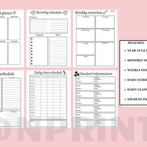 Teacher Planner- PDF Planner Printable- Printable Planner- Undated ...