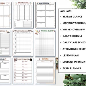 Teacher Planner PDF Planner Printable Printable Planner Undated ...