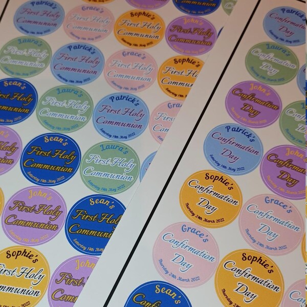 Communion Stickers - Etsy