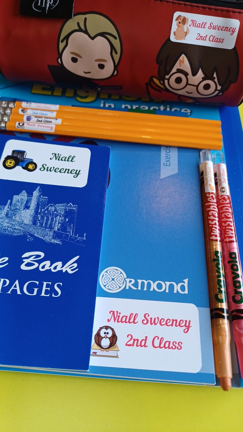 Sticker Name Tags Cursive Writing - Etsy UK