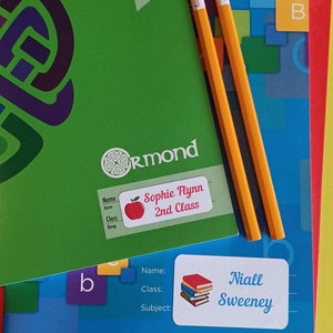 Sticker Name Tags Cursive Writing - Etsy UK