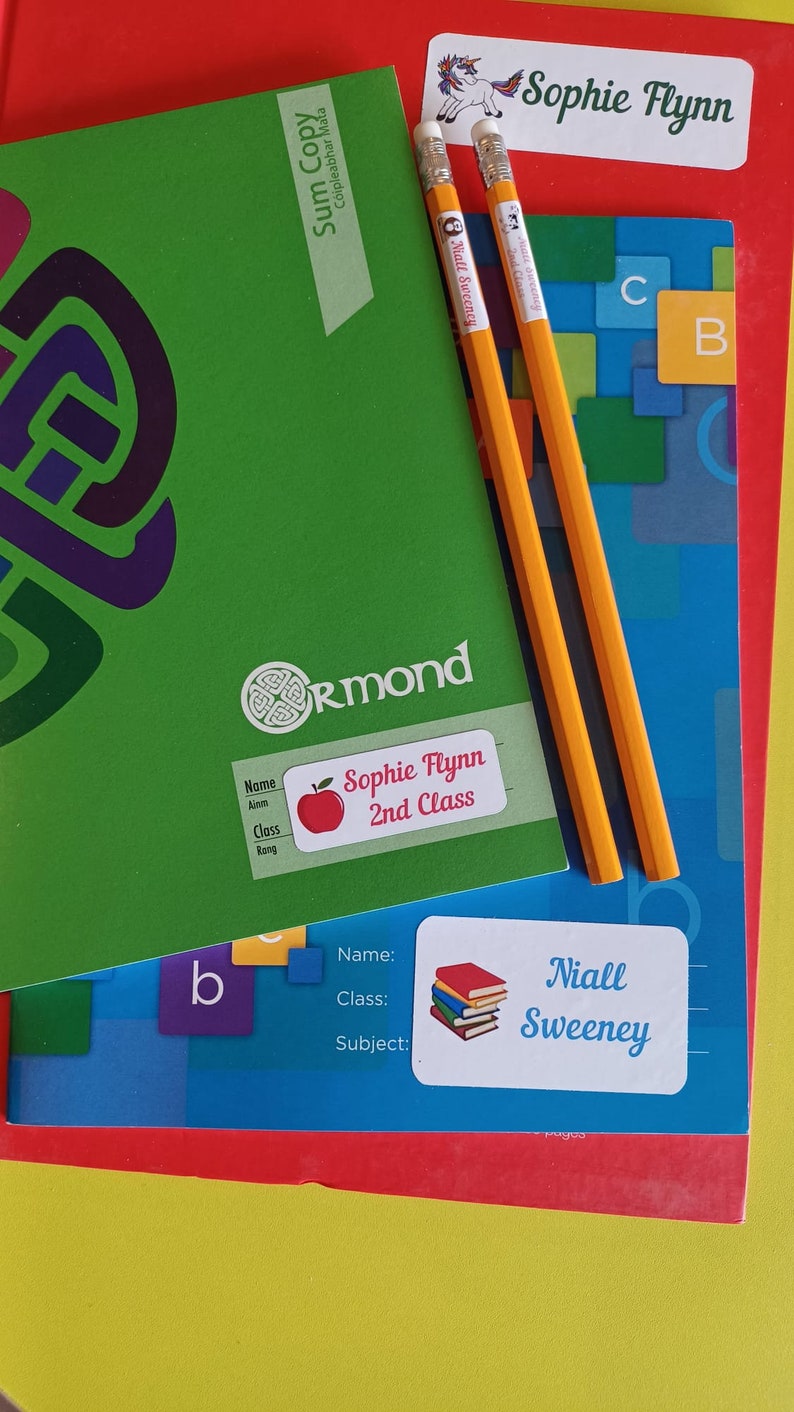 Sticker Name Tags Cursive Writing - Etsy UK