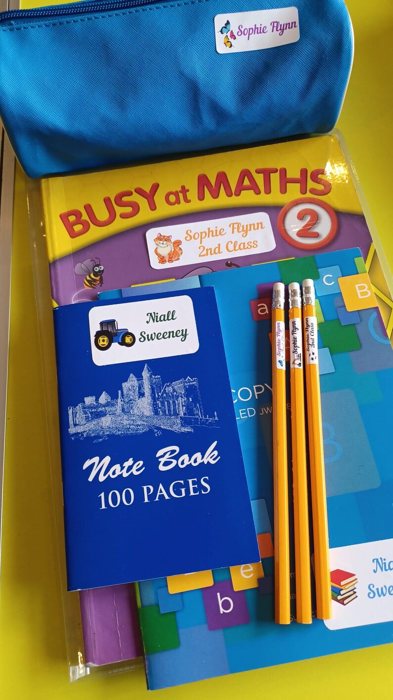 Sticker Name Tags Cursive Writing - Etsy UK