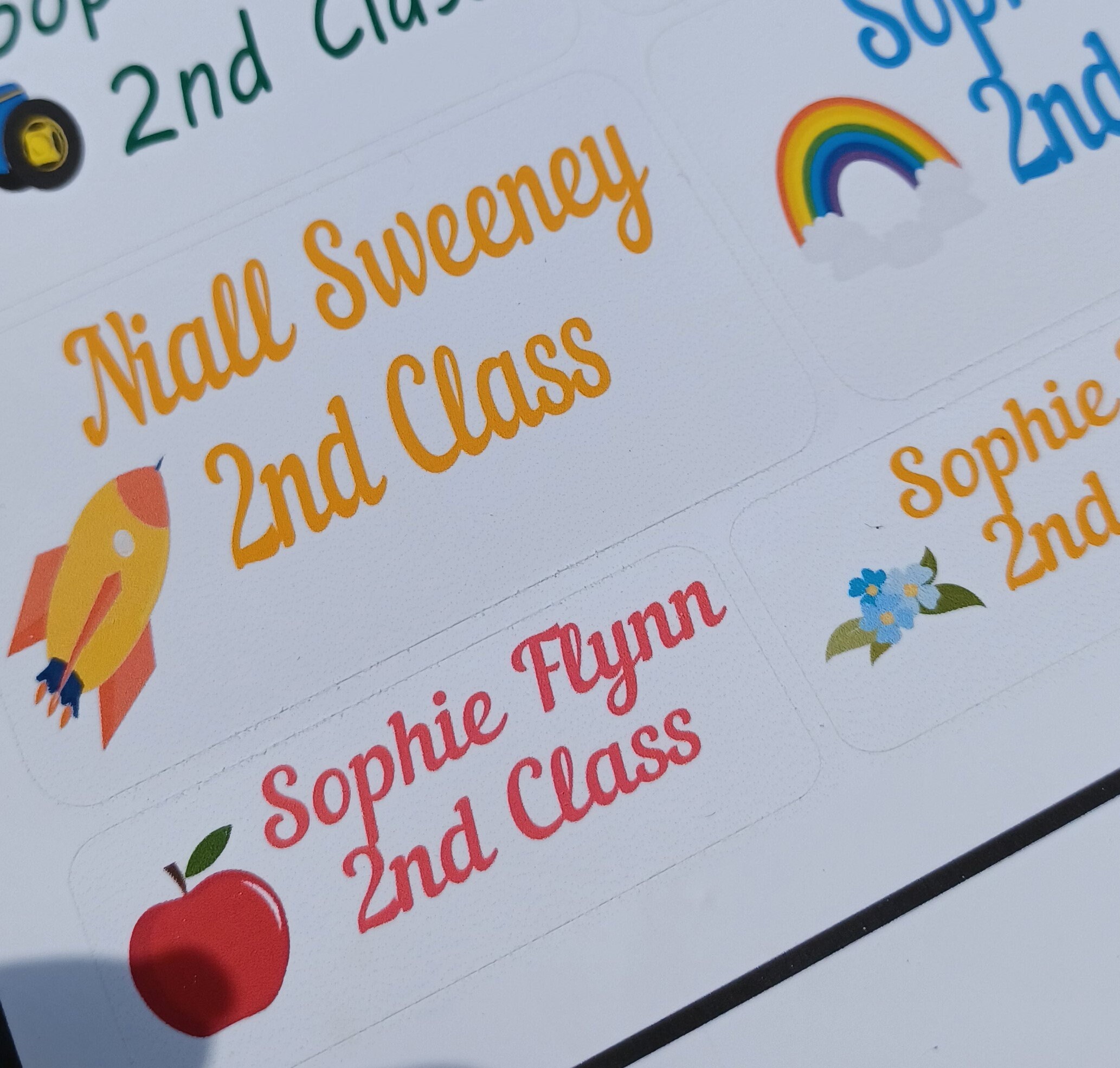 Sticker Name Tags Cursive Writing | Etsy