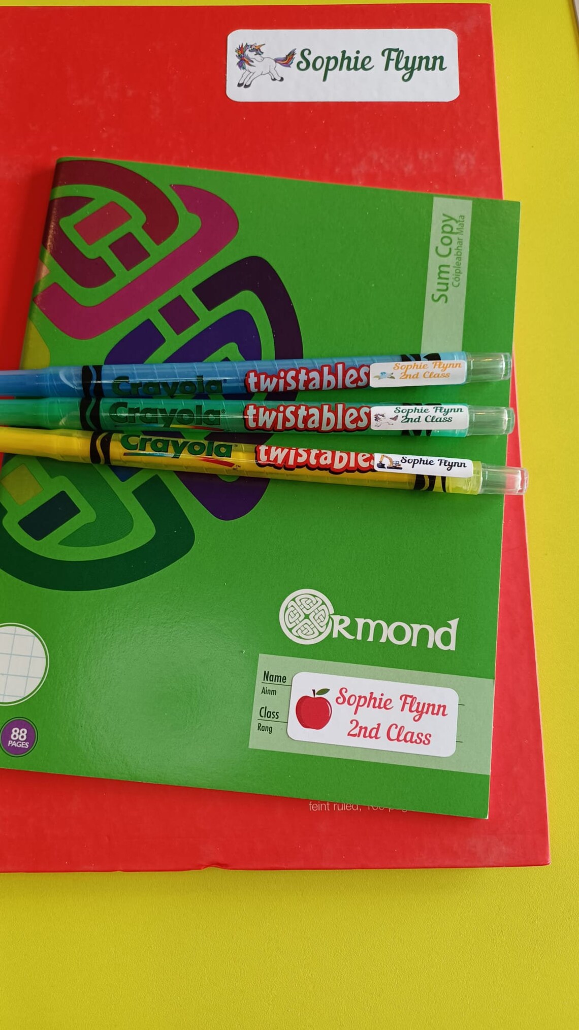 Personalised School Stickers - Cursive Writing - Etsy