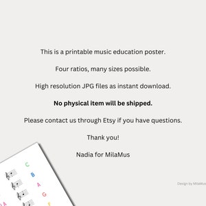 Music Education Posters, Piano Classroom Decor, Music Notes Names ...