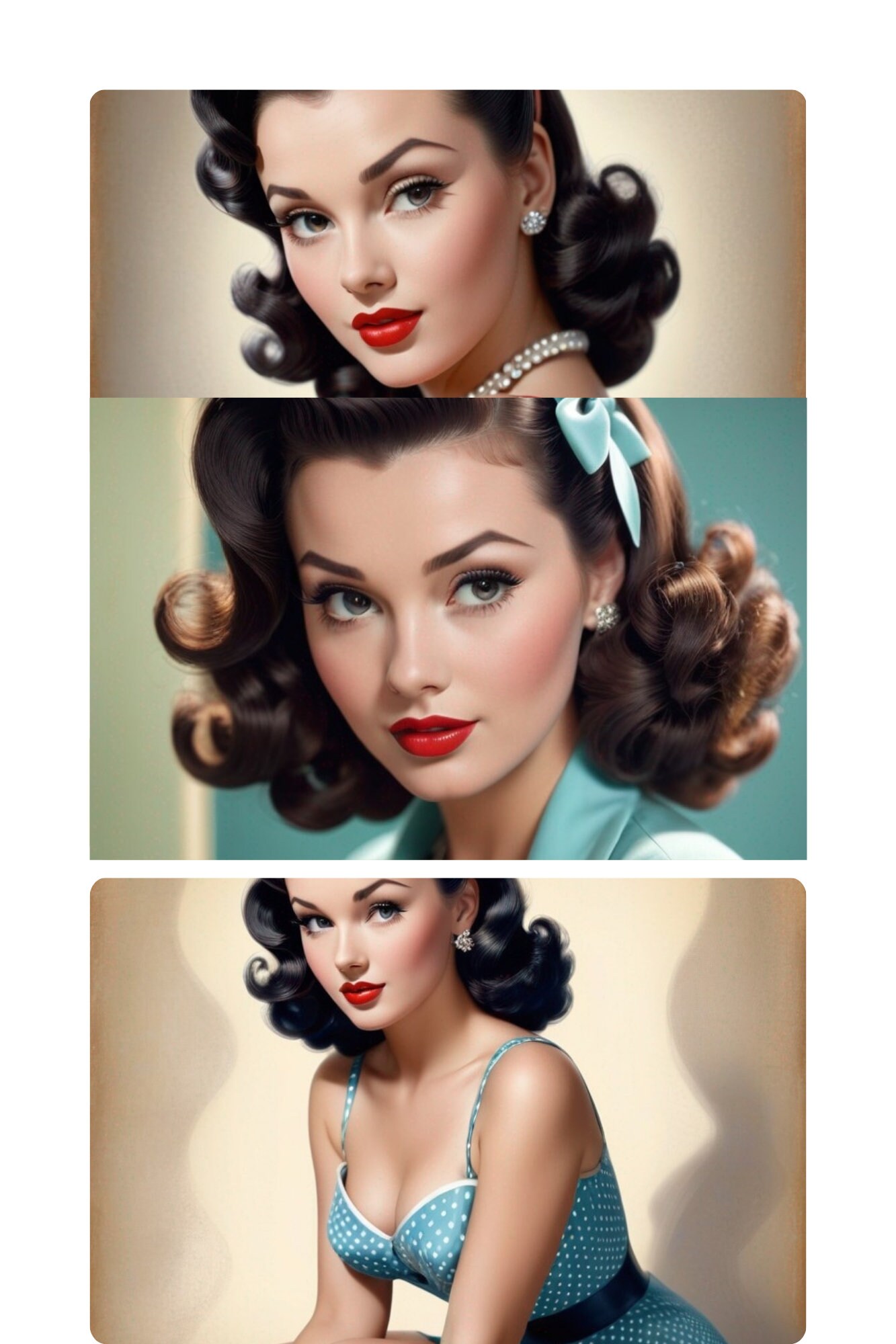 Pin up Girls 1950s Style Download Image File - Etsy