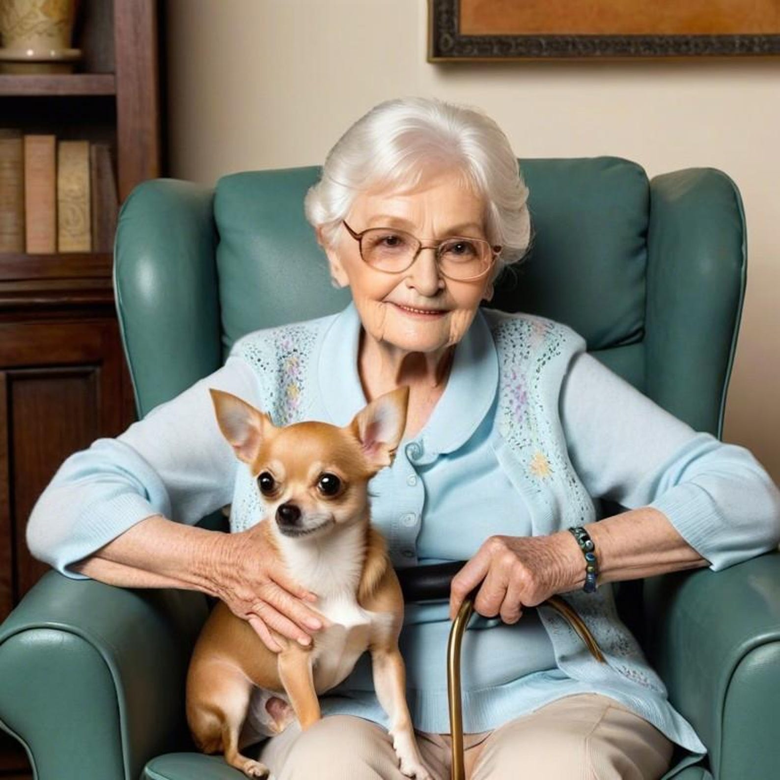 Old Lady Sat With Her Chihuahua Download Image Files - Etsy