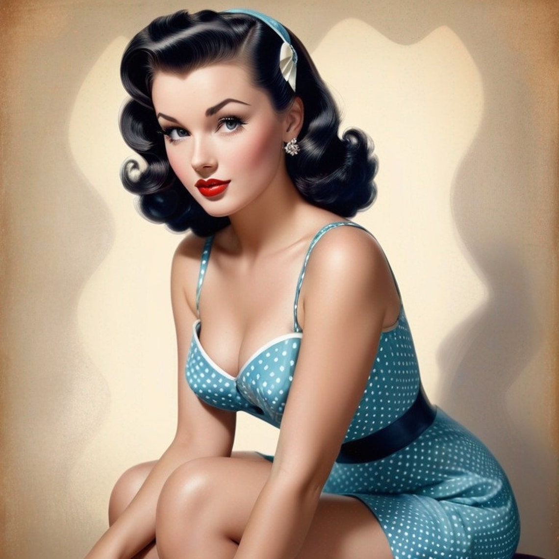 Pin up Girls 1950s Style Download Image File - Etsy