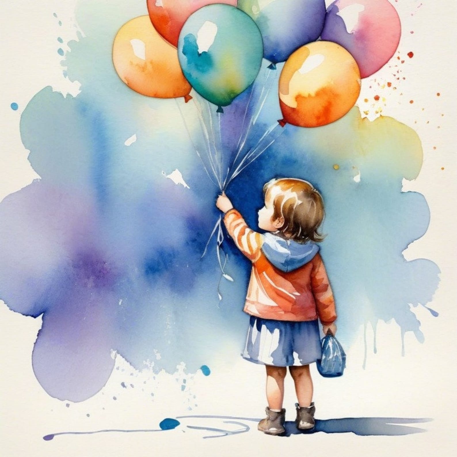Children With Balloons Download Image Files - Etsy