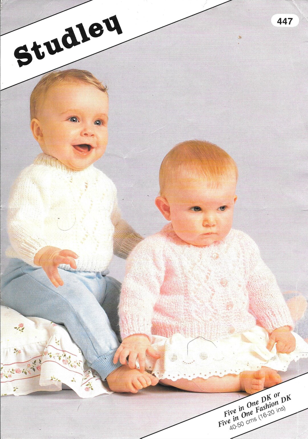 Vintage Studley süße Baby Pullover und Strickjacke sehr einfach ...
