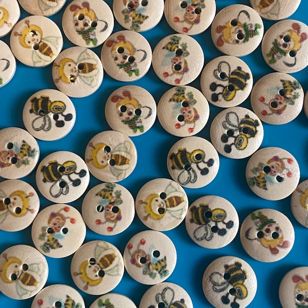 Bee Buttons - Etsy