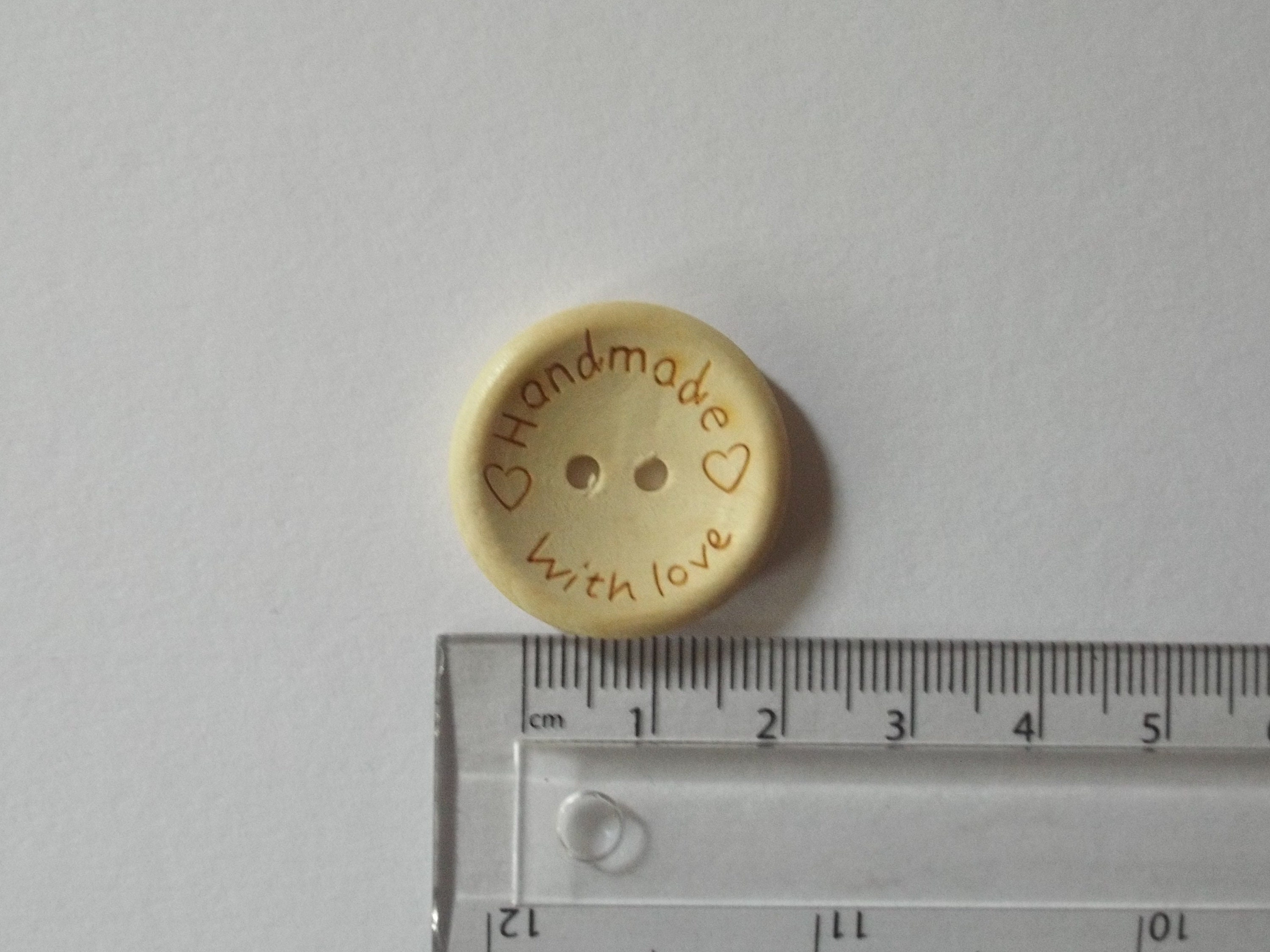 Wooden Buttons Handmade With Love 15/20/25mm Crafts Diy - Etsy