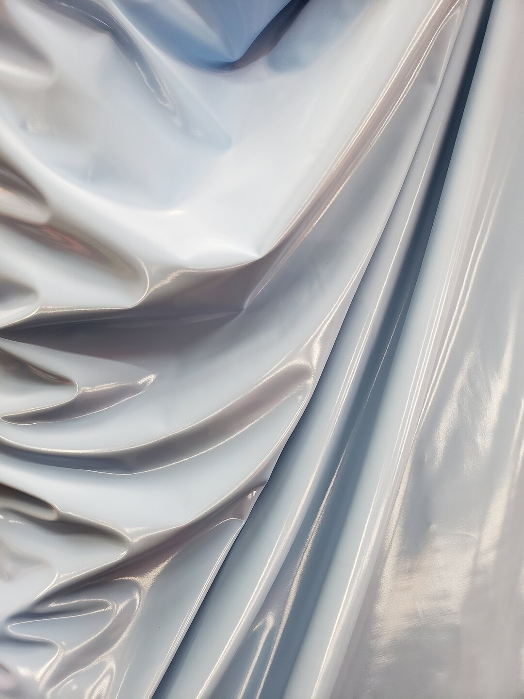 Shiny 4 Way Stretch Silver Latex With Thick Spandex Fabric Sold by the ...