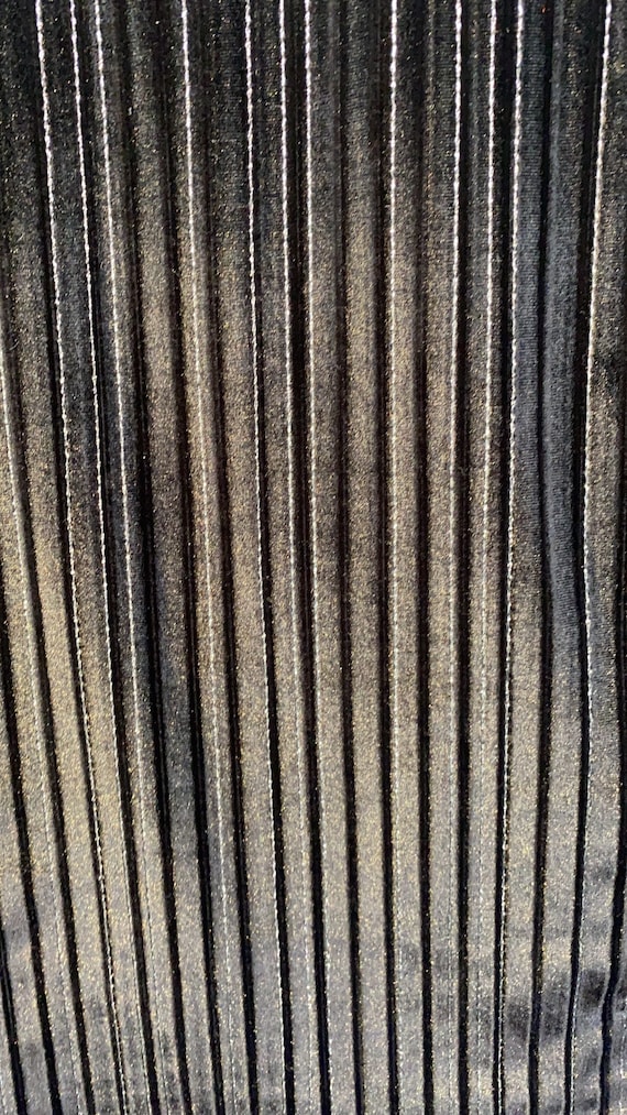 Velvet Silver Estripes Silver 2 Way Stretch Velvet Fabric Sold | Etsy
