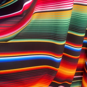 Multicolored Sarape Design Espandex Stretches to All 4 Sides, Sold by ...