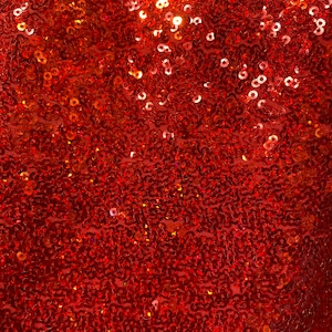 Elegant Iridiscente Red Sequin Red Spandex Stretch for All 4 Sides is ...