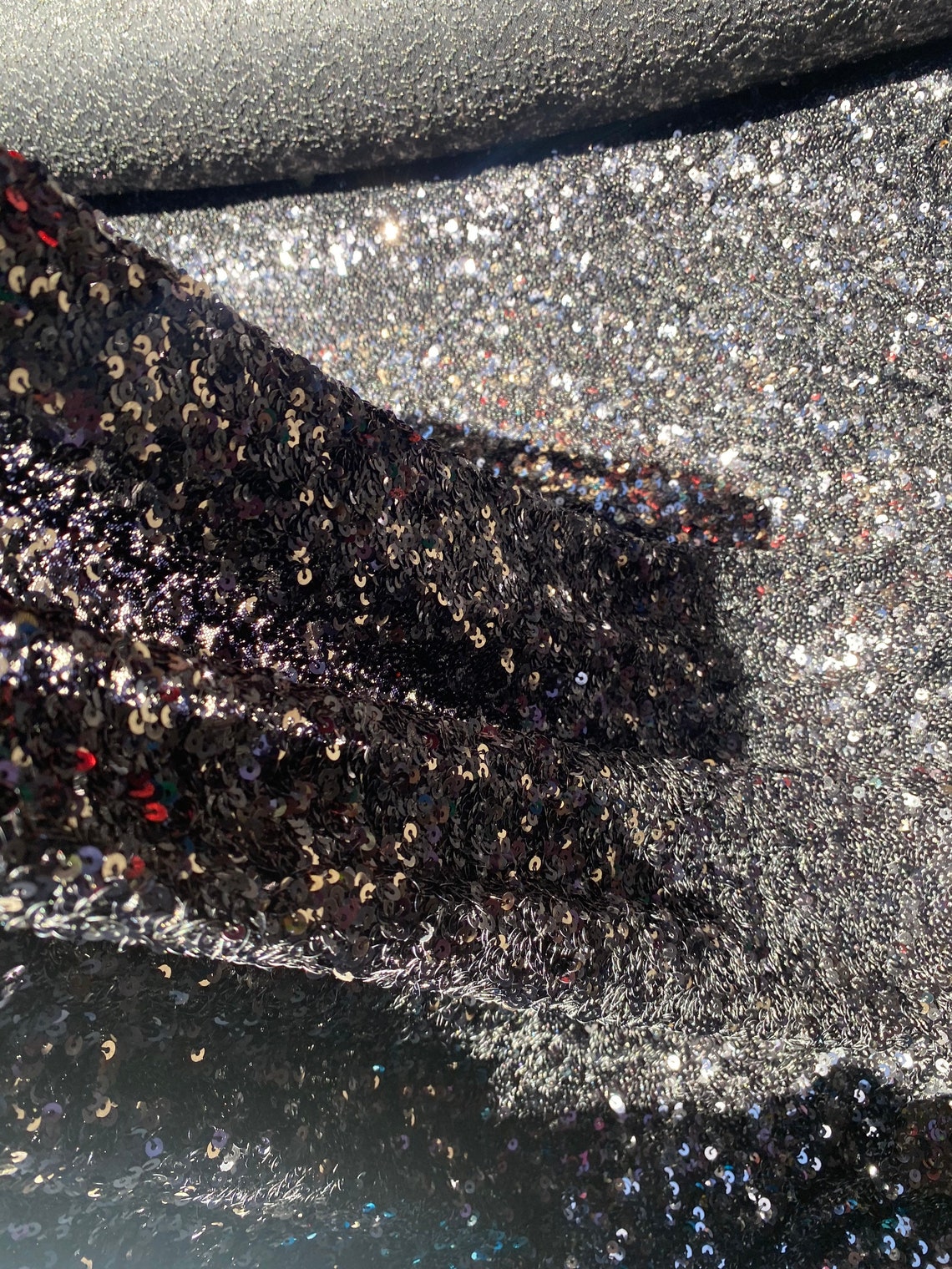 Round Sequins Black 4 Way Stretch Power Mesh Fabric Sold by the Yard - Etsy