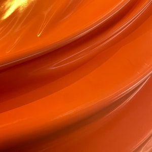 Shiny 4 Way Stretch Neon Orange Latex With Thick Spandex Fabric Sold by ...