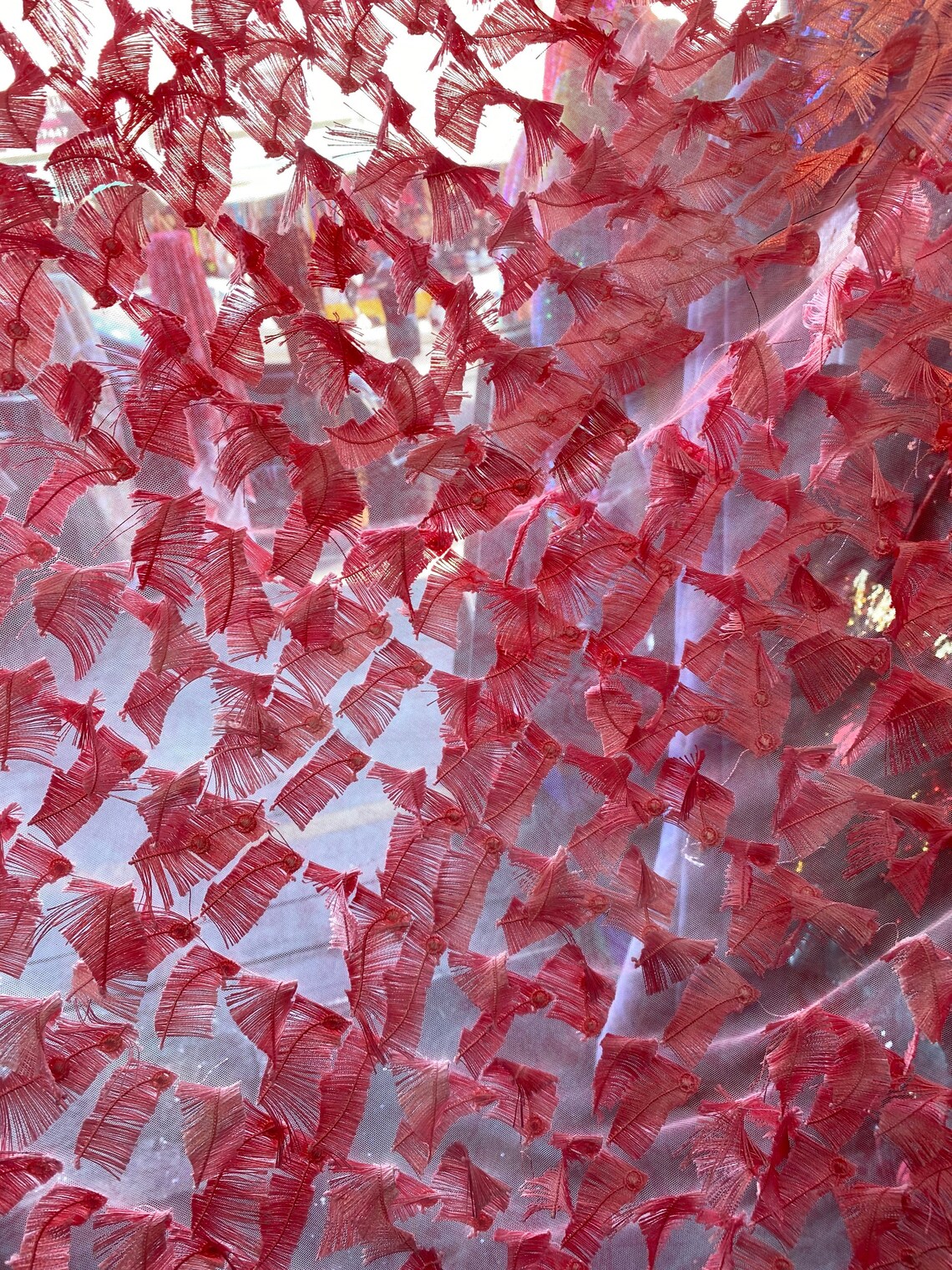 Rufflels Ruffles Pink Eyelash Design Fabric Sold by Yard Ruffles Pink ...