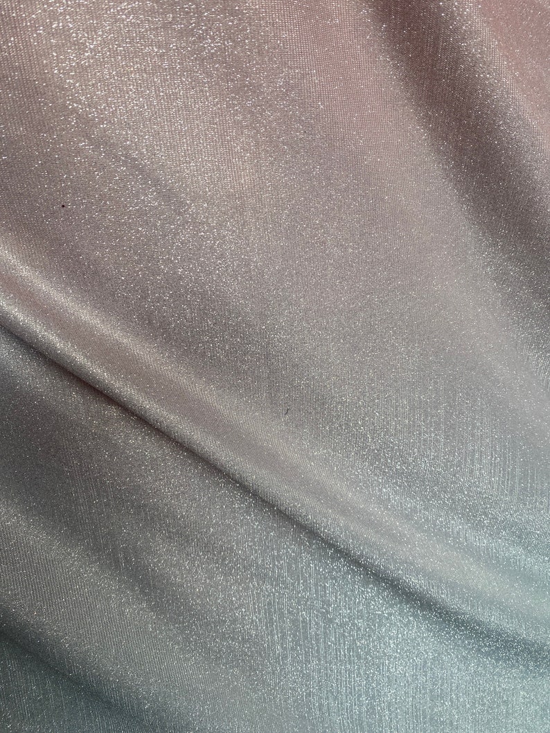 Ombre Glitter Silver /pink 2 Way Stretch Mesh Sold by the Yard - Etsy