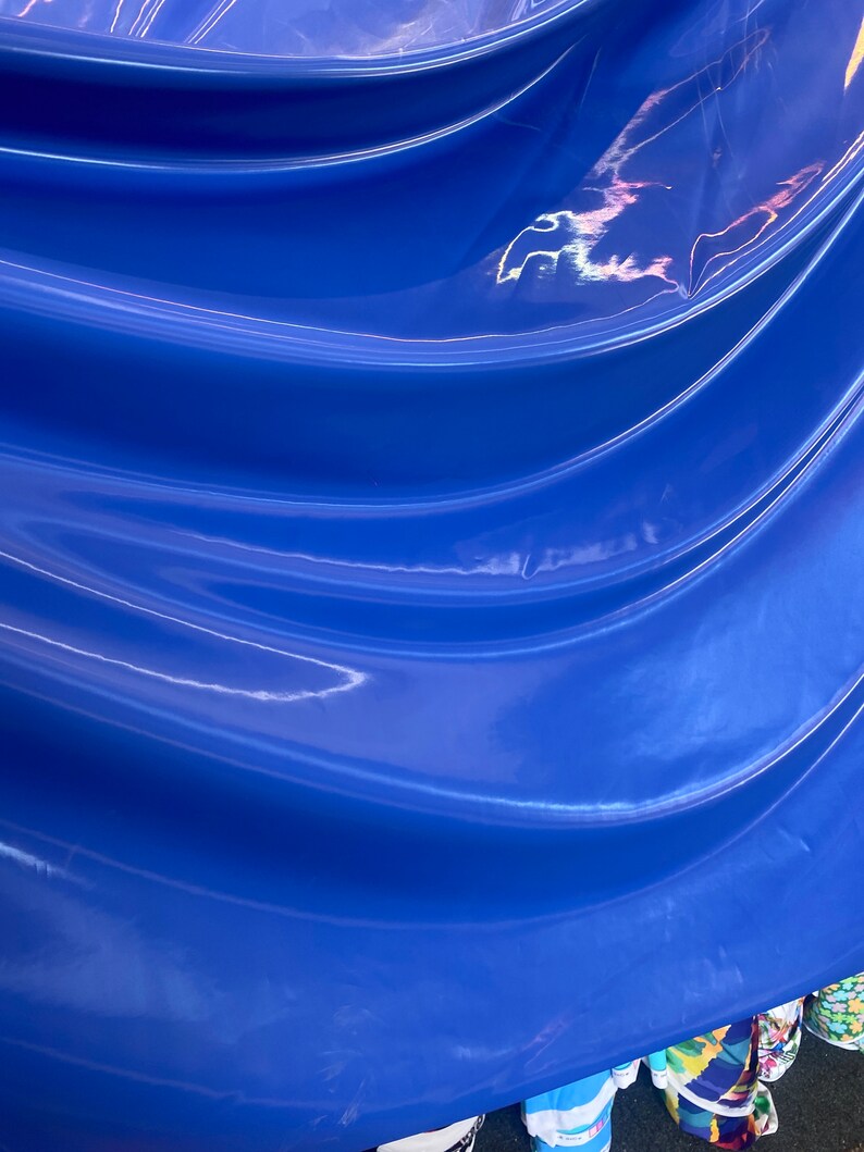 Shiny 4 Way Stretch R Blue Latex With Thick Spandex Fabric Sold by the ...