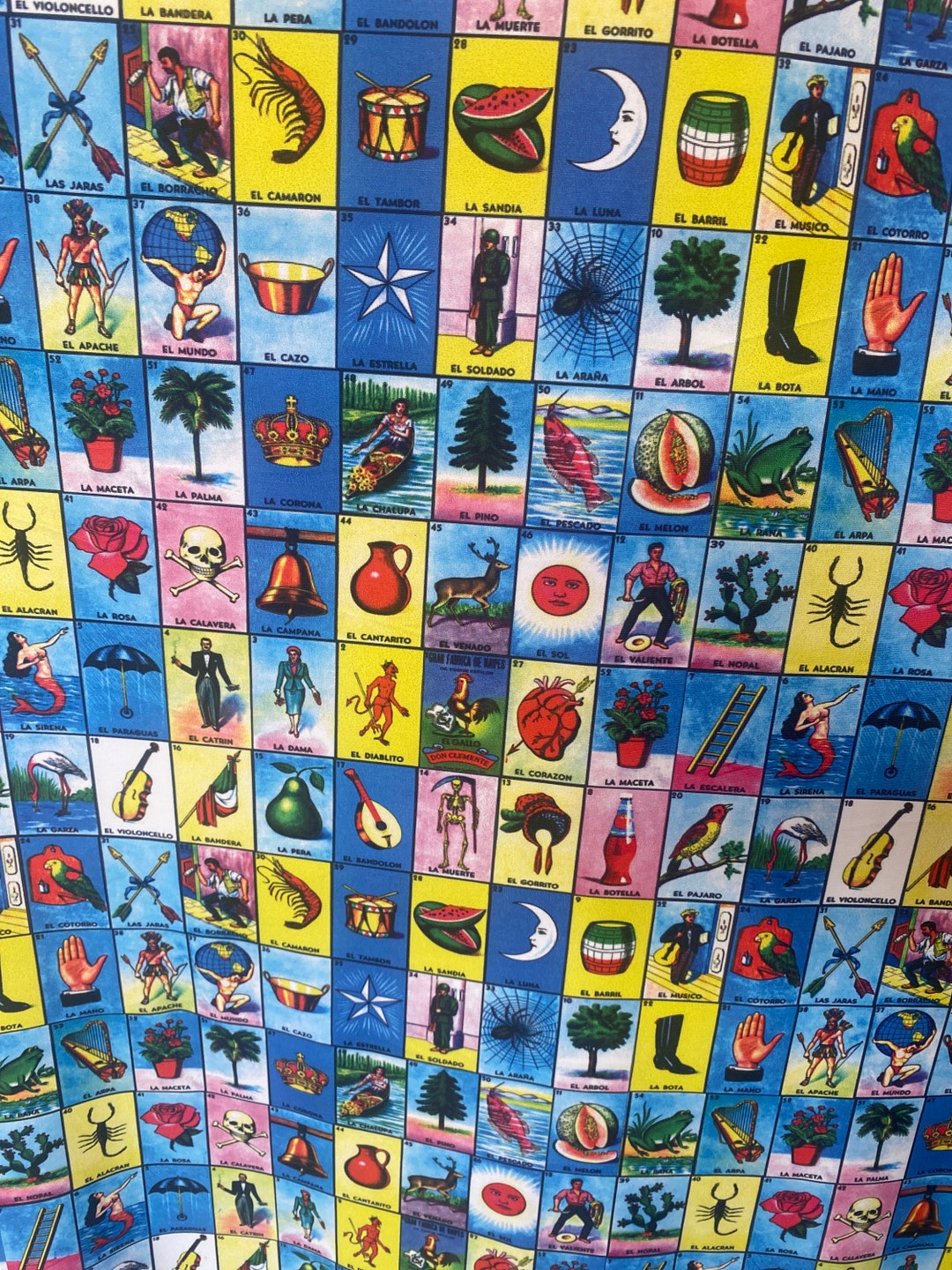 Multi Color Lottery Design Stretches to All 4 Sides Spandex Sold by the ...