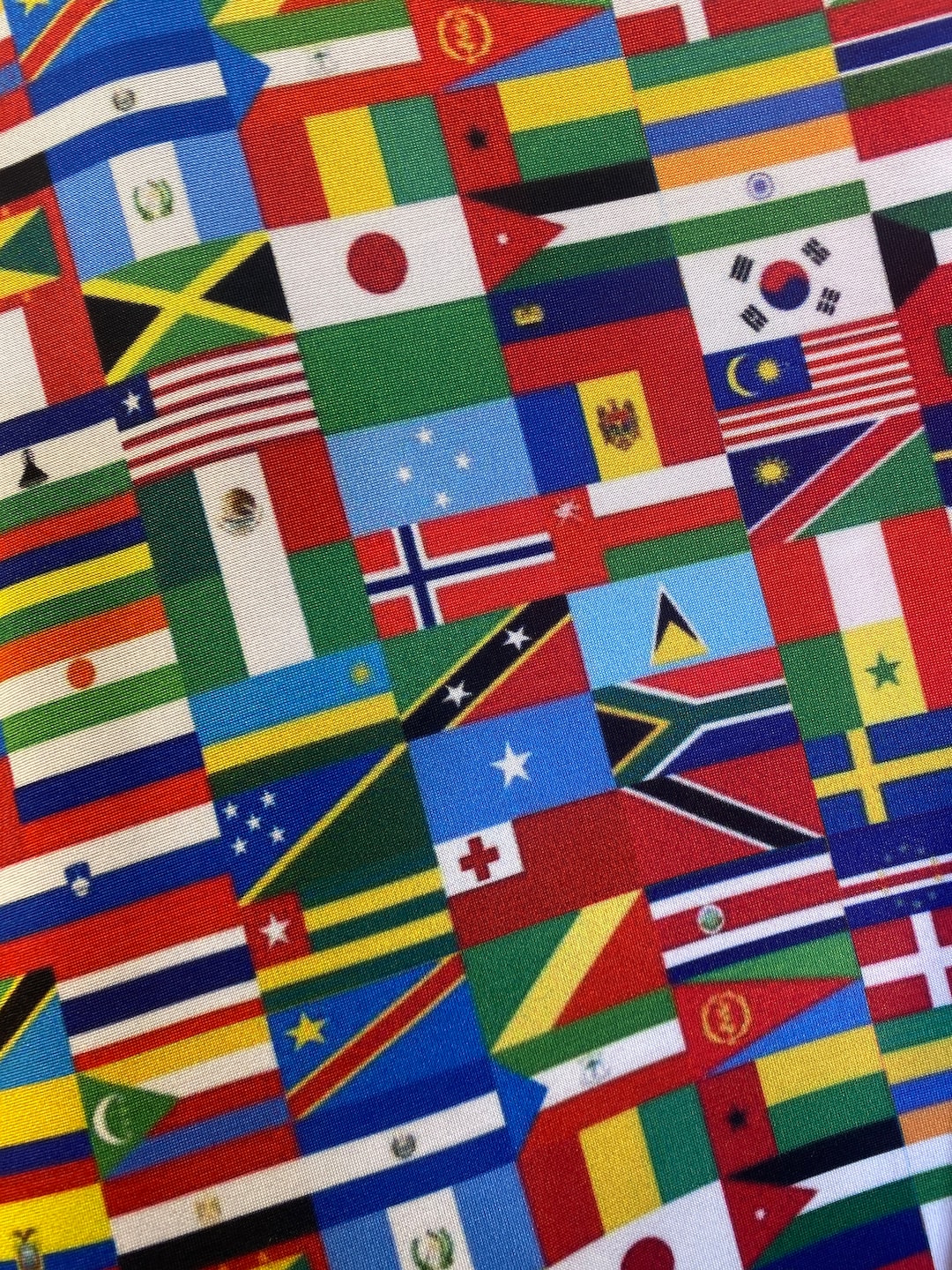National Flags Design Stretches to All 4 Sides Spandex Sold by the ...