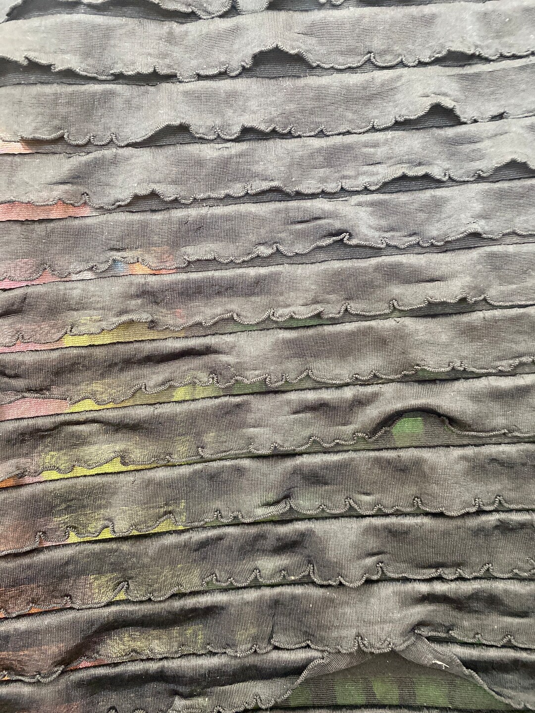 Ruffle Ruffles Black 4 Way Stretch Sold by the Yard - Etsy