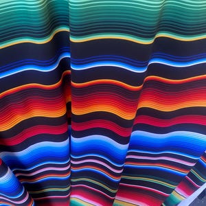 Multicolored Sarape Design Espandex Stretches to All 4 Sides, Sold by ...