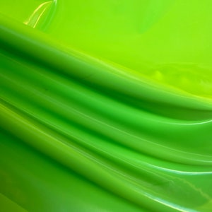 Shiny 4 Way Stretch Neon Lime Latex With Thick Spandex Fabric Sold by ...
